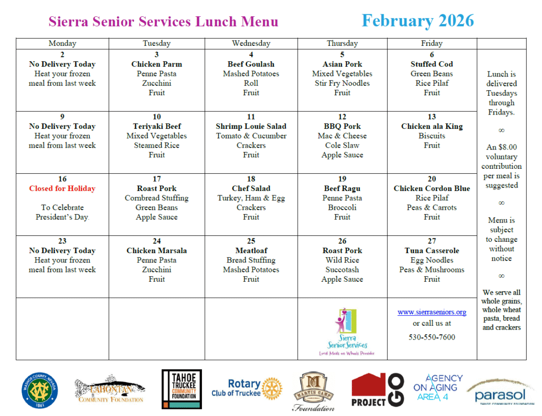 Meal Delivery – Sierra Senior Services